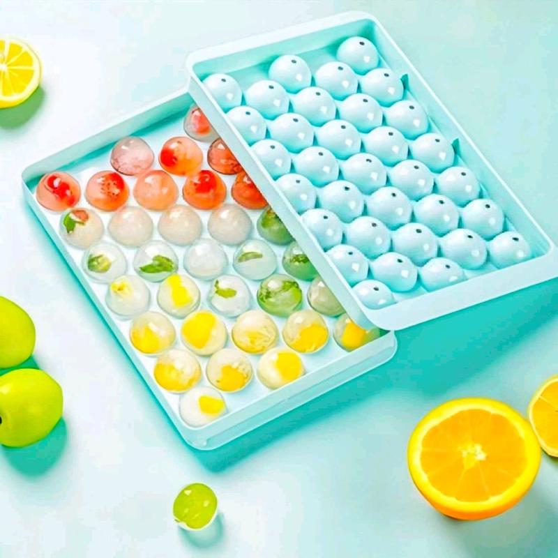Cetakan Es Batu Bulat 33 Lubang Food Grade PP Plastik Tahan Lama Mudah ...