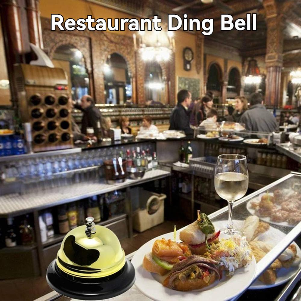 Silver Metal Call Bell with Loud Ring for Front Desk Hotel School ...