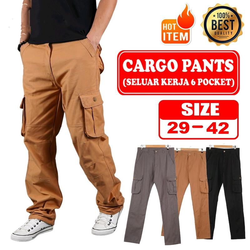 [Promotion] Seluar Cargo 6Pocket High Quality Stretchable tali - TikTok ...