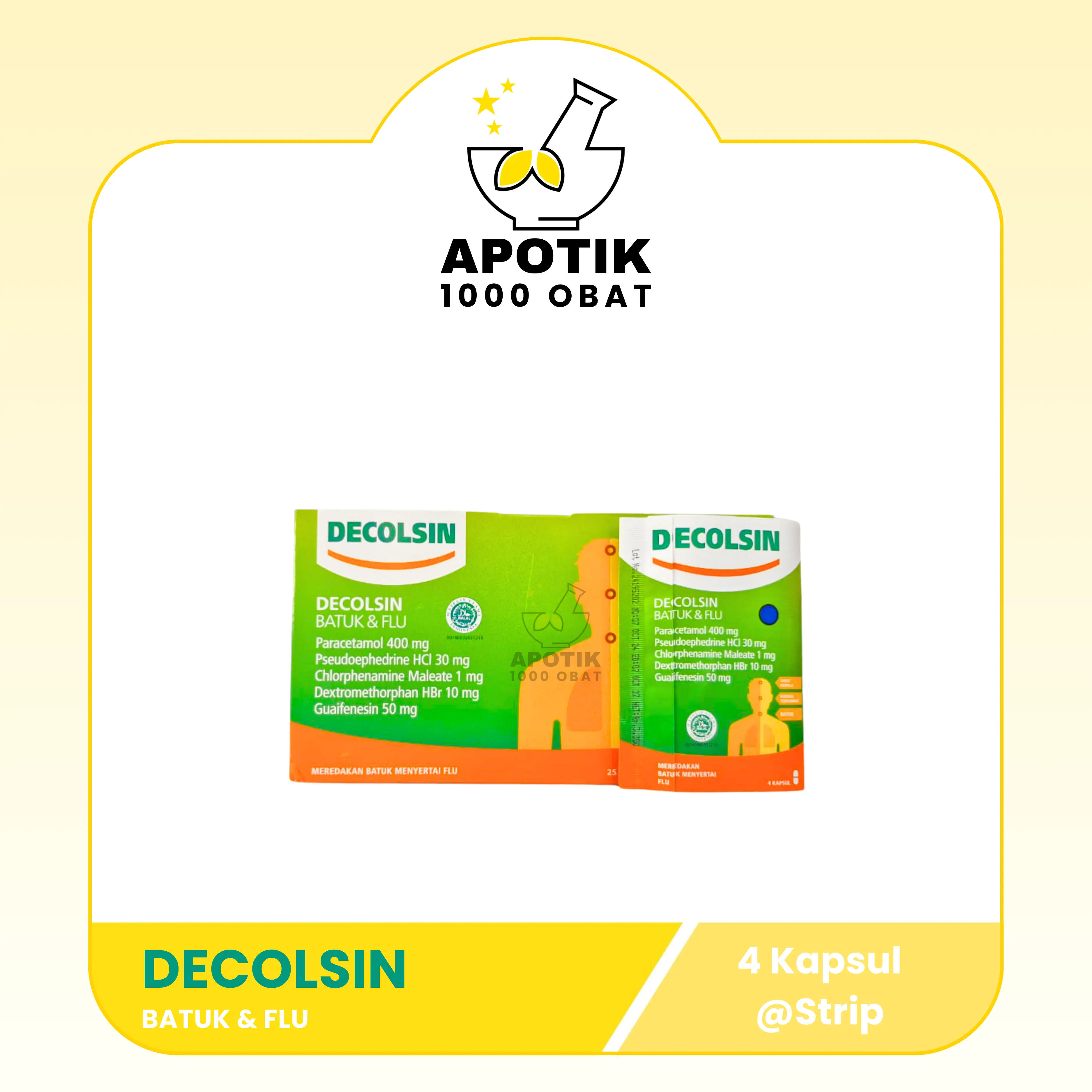 Decolsin Tablet untuk Kesehatan - 4 Kapsul @Strip - Shop | Tokopedia