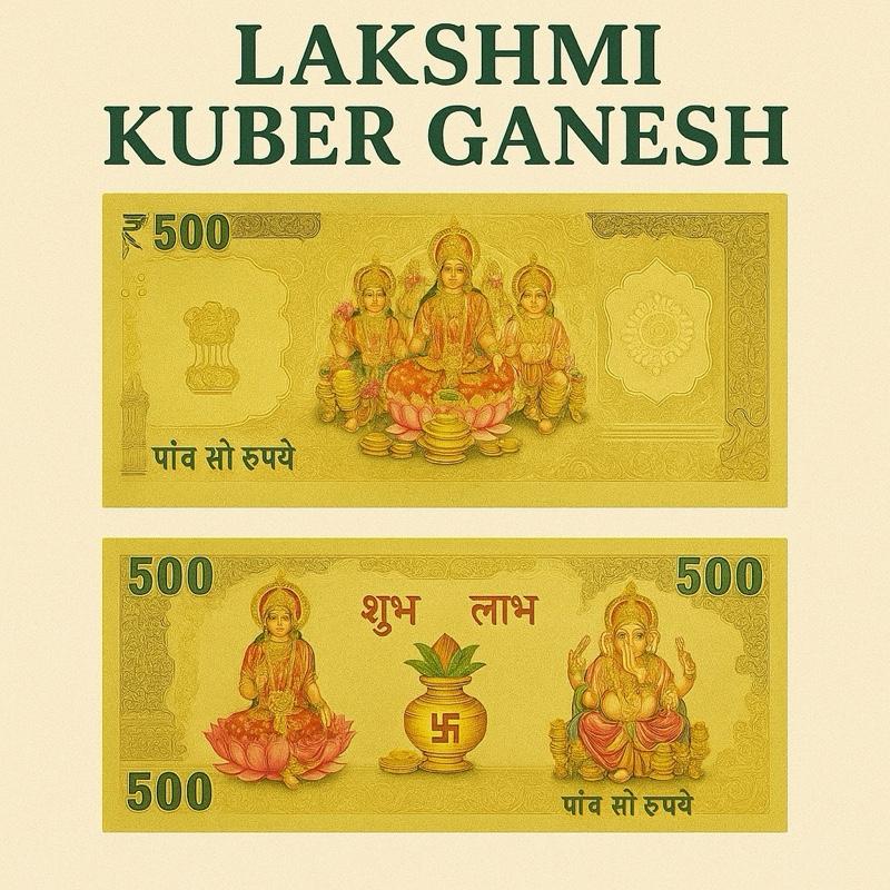 Nota perhiasan Lakshmi Kuber Ganesh Fengshui Fortune note (1pcs ...
