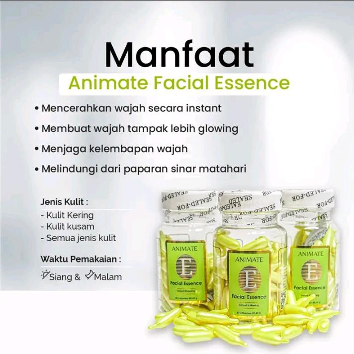 Animate Serum Wajah Essense Isi 60 Kapsul - Shop | Tokopedia