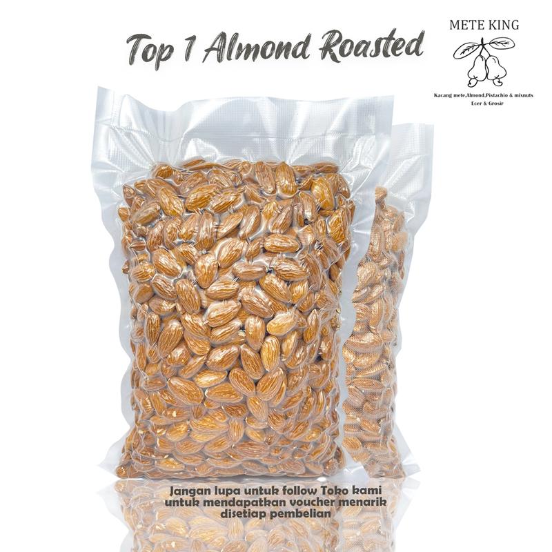 Almond whole roasted panggang pure original oven 1kg - Shop | Tokopedia