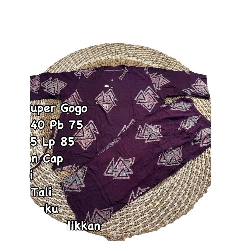 Setelan Cp Super Gogo Rainbow Ld 140 Saqueena Batik Baju Celana - Shop ...