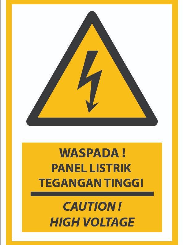 Jual Sign Akrilik K3 Waspada Panel Listrik Tegangan Tinggi/Caution High ...