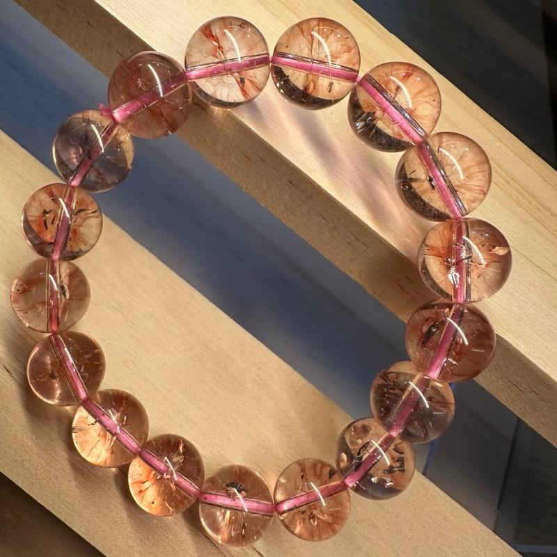 Pink Azeztulite 12mm Naturally Crystal Pink 15-17cm Wrist - TikTok Shop ...