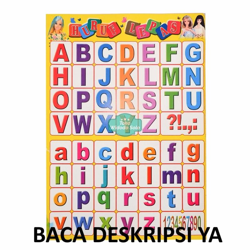 [1 Lembar] Poster Edukasi ABCD Besar Kecil 35x50cm Karton Stationery ...