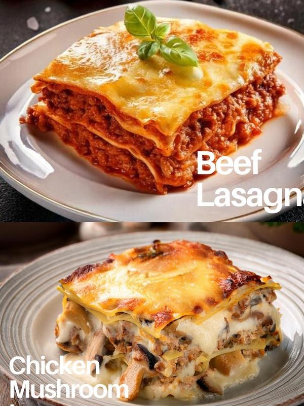 [Bundling] Signature Beef Lasagna + Chicken Mushroom Lasagna - Shop ...