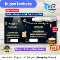 Jual Cetak Kupon Sembako Custom / Thr Lebaran / Tema Islami /Vocher ...