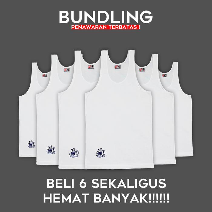 Promo [6 Pcs Lebih Murah] SWAN SHOGUNAVO Kaos Singlet Atasan Pria Swan ...
