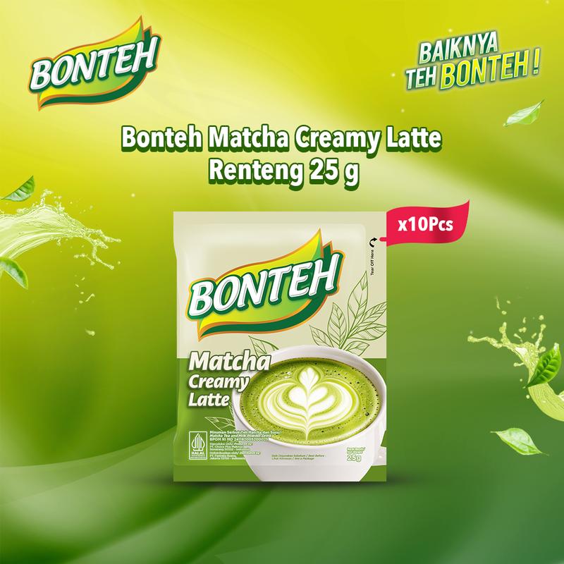Bonteh Matcha Creamy Latte Renteng 25g x 10Pcs - Shop | Tokopedia