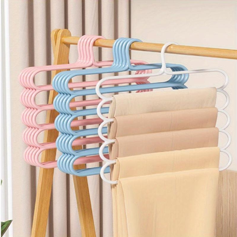 1 PC Pants Hanger Space Saving Plastic Clothes Hanger, Multi-Layer ...