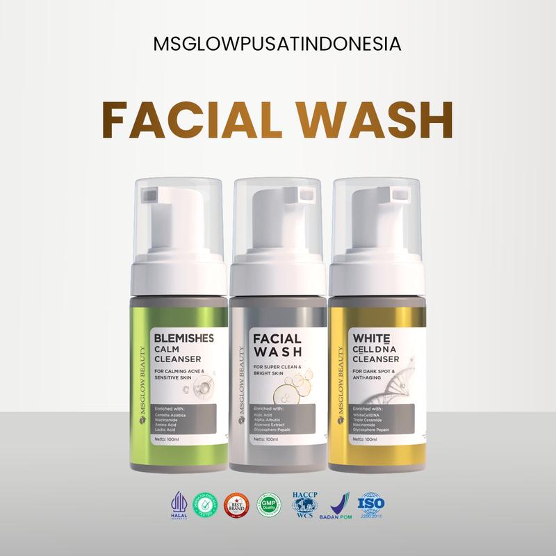 MS GLOW - ALL VARIAN FACIAL WASH NEW PACKAGING Berjerawat Cleanser ...
