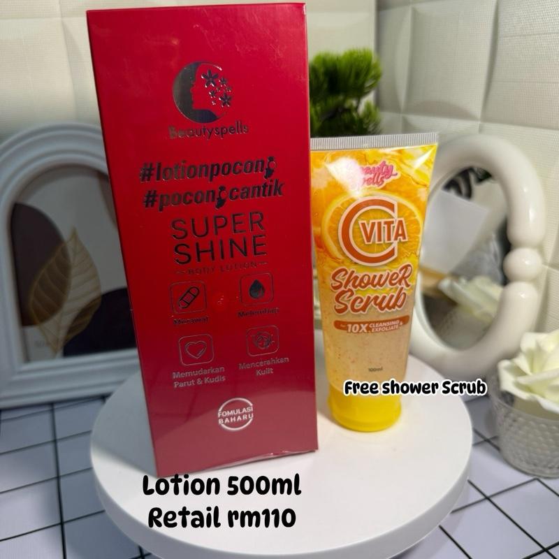SUPER SHINE BODY LOTION 500ML (BEAUTYSPELLS ) Pemutih - TikTok Shop ...