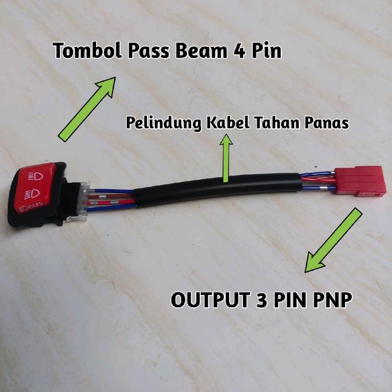 Konventer Soket 4 Pin ke 3 Pin Konverter Saklar Pass Beam 4 Pin - Shop ...