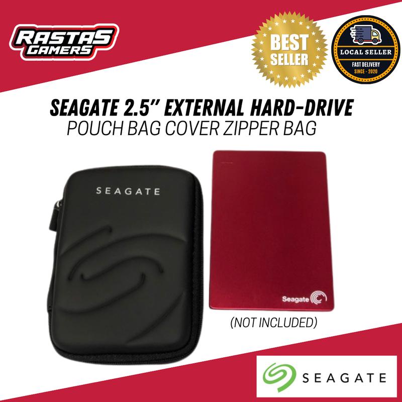 Seagate 2.5" External Hard Drive Pouch Bag Cover Zipper Bag (Black ...