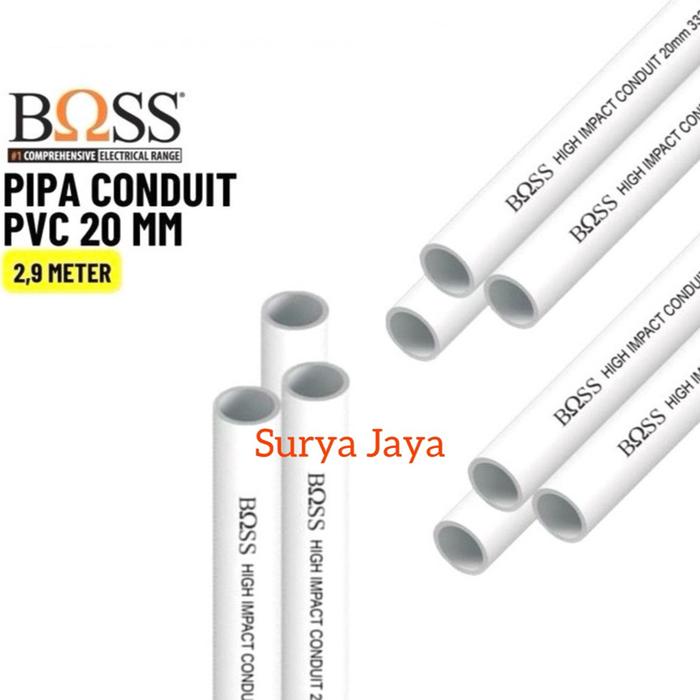 Jual PIPA PRALON PVC LISTRIK CONDUIT 20 MM BOSS CLIPSAL PER BATANG (3 ...