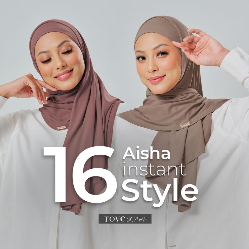 Tudung Semi Instant Aisha Instant Moss Crepe High Quality - Many ...