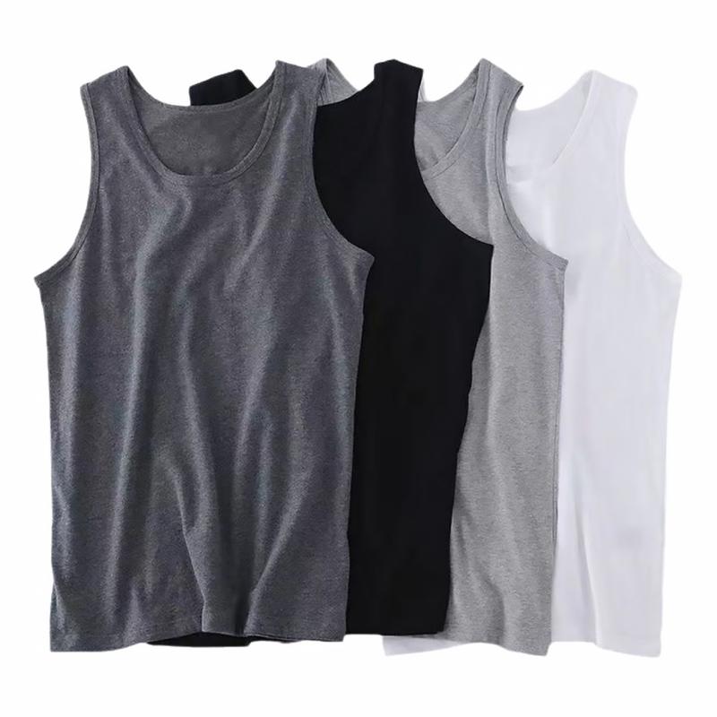 Buy 1 Take 3 （4pcs ）Solid Men'S Tank Top Sando Cotton Clothe - TikTok ...