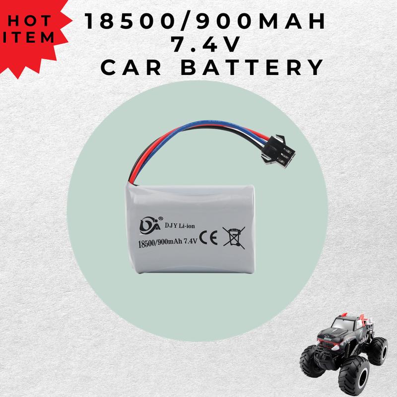 7.4V 18500/900mAH RC Car Battery Rechargeable Battery Remote - TikTok ...