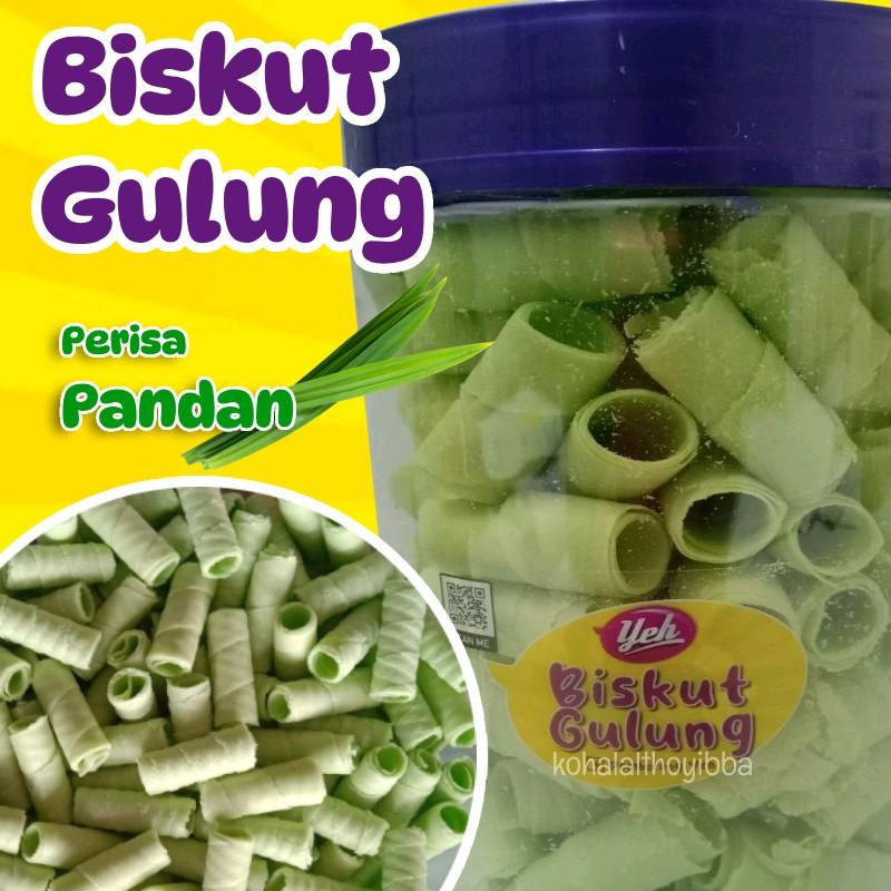 Biskut Gulung Perisa Pandan / Crunchy Wafer Roll Pandan Flavour ...