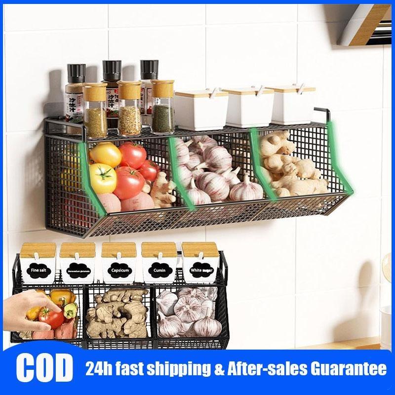 Wall Mounted Condiments Racks Organizer Kitchen Hanging Rack - TikTok ...