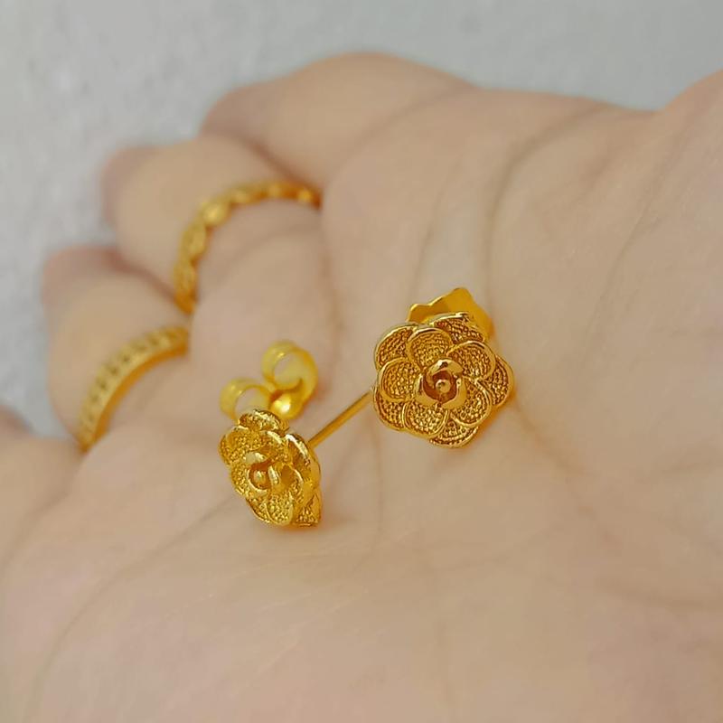 Subang Emas Bangkok Earring GOLD PLATED - TikTok Shop Malaysia