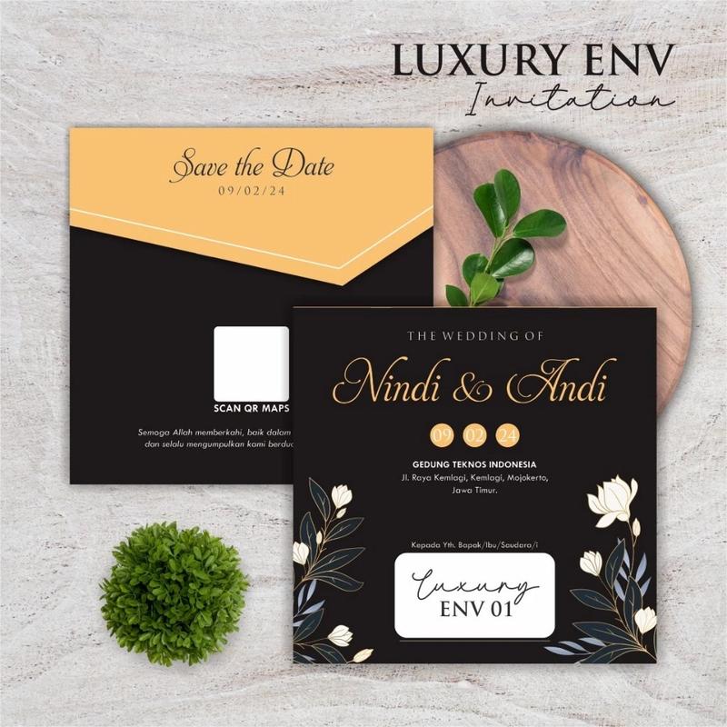 (50 PCS) UNDANGAN PERNIKAHAN GLOSSY FULL COLOUR ELEGANT - LUXURY - Shop ...