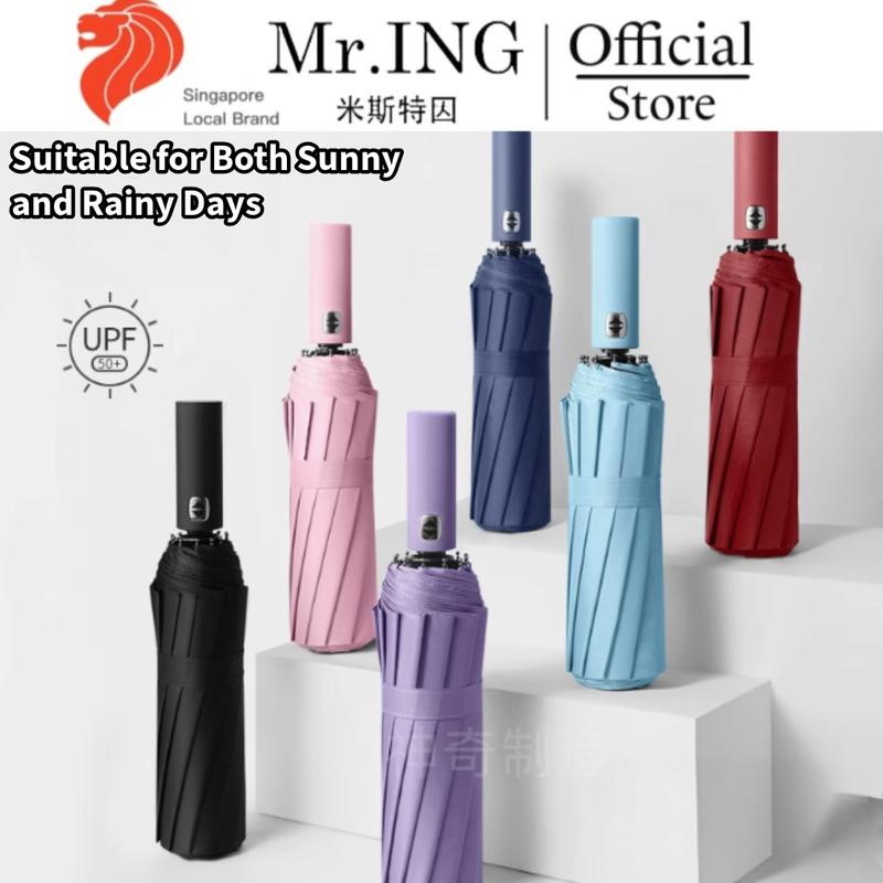 Mr.ING Official Store UPF 50+ Automatic Umbrella Reinforced Ribs ...