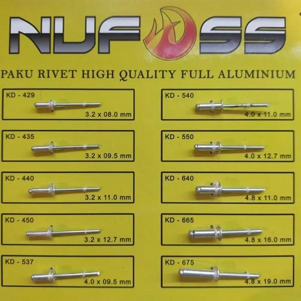 NUFOSS Paku Rivet Keling Baut Sambung Ripet Aluminium HIGH QUALITY ...