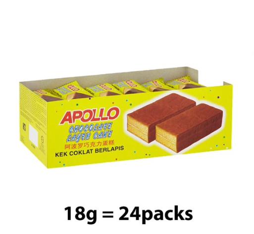 APOLLO CHOCOLATE/ PANDAN LAYER CAKE 24 X 18G - TikTok Shop Singapore