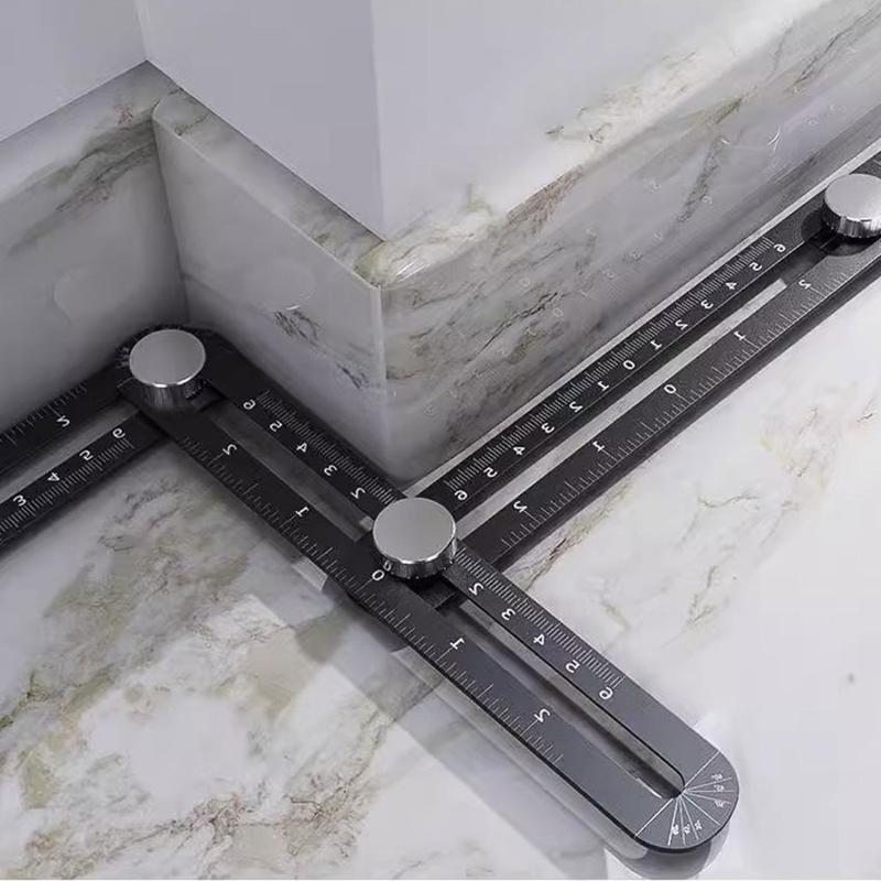 Alloy Angle Ruler Measuring Ruler Tile 6-fold Perforated Mol - TikTok ...