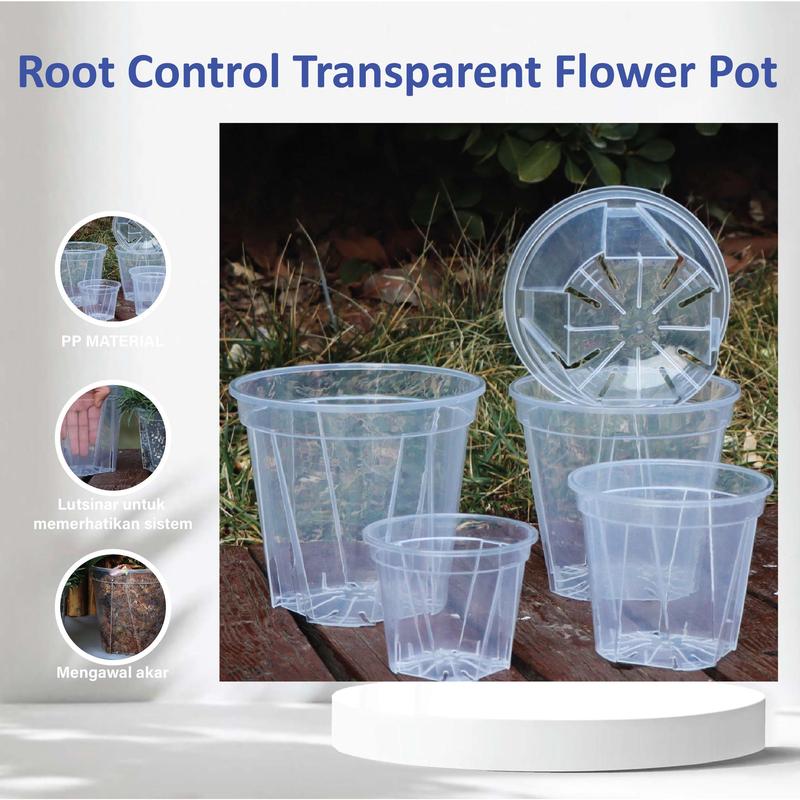 Breathable with Airy Transparent Flower Clear Aroid Pot Phalaenopsis ...