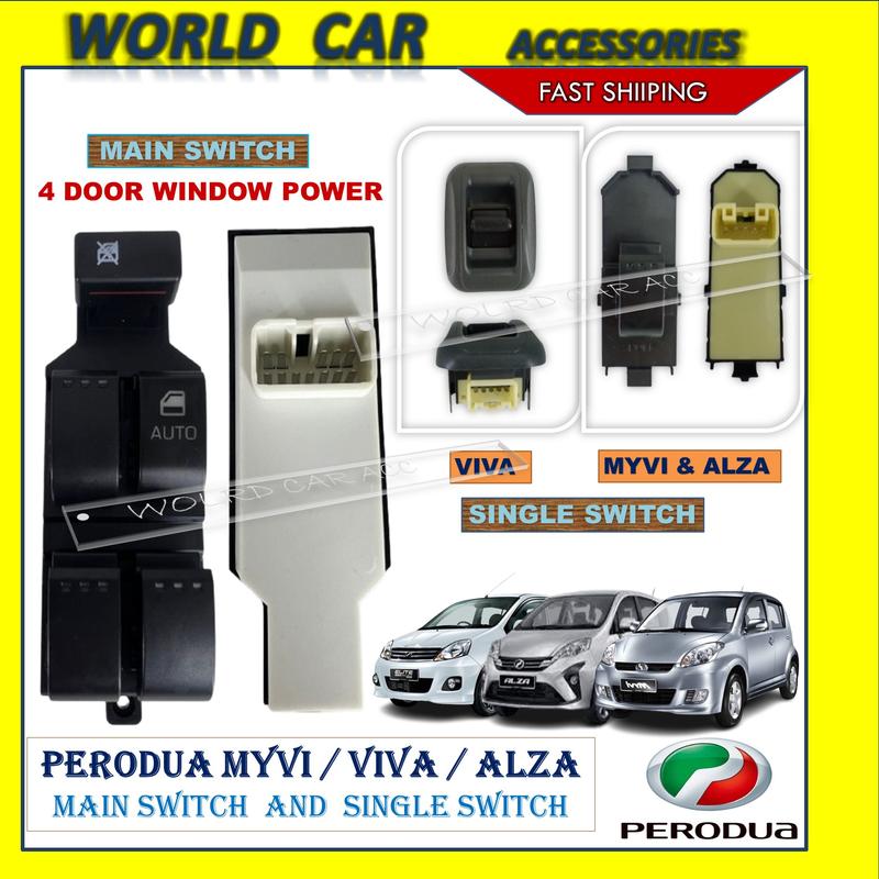 PERODUA MYVI / ALZA / VIVA / AXIA 4BUTTON POWER WINDOW MAIN SWITCH ...