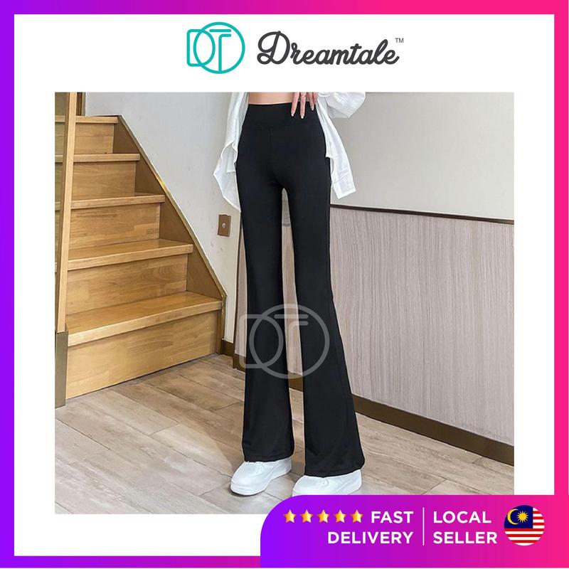Dreamtale Women Clothing Solid Colour Boot Cut Long Pants Auto Slim ...
