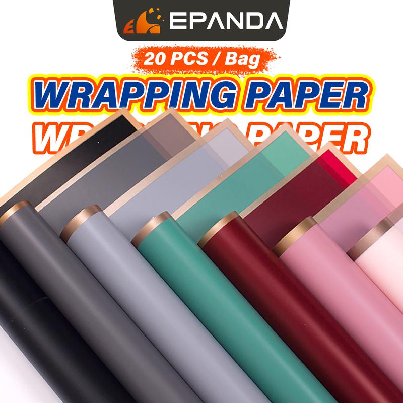 20pcs Gold Rim Flower Bouquet Wrapping Paper Kertas Bunga Pembalut ...