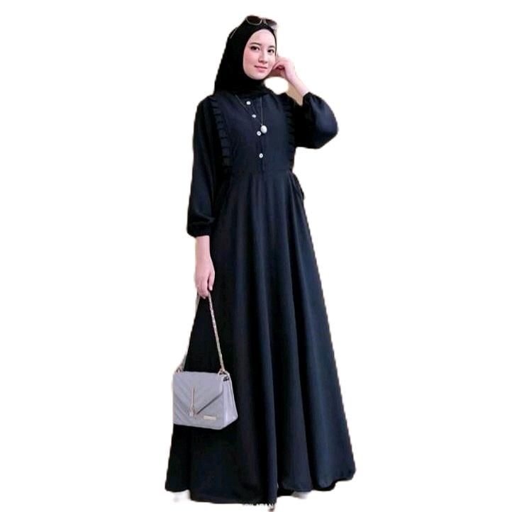 Gamis Hitam Syar'i, Cantik dan Anggun untuk Wanita Muslimah Modern ...