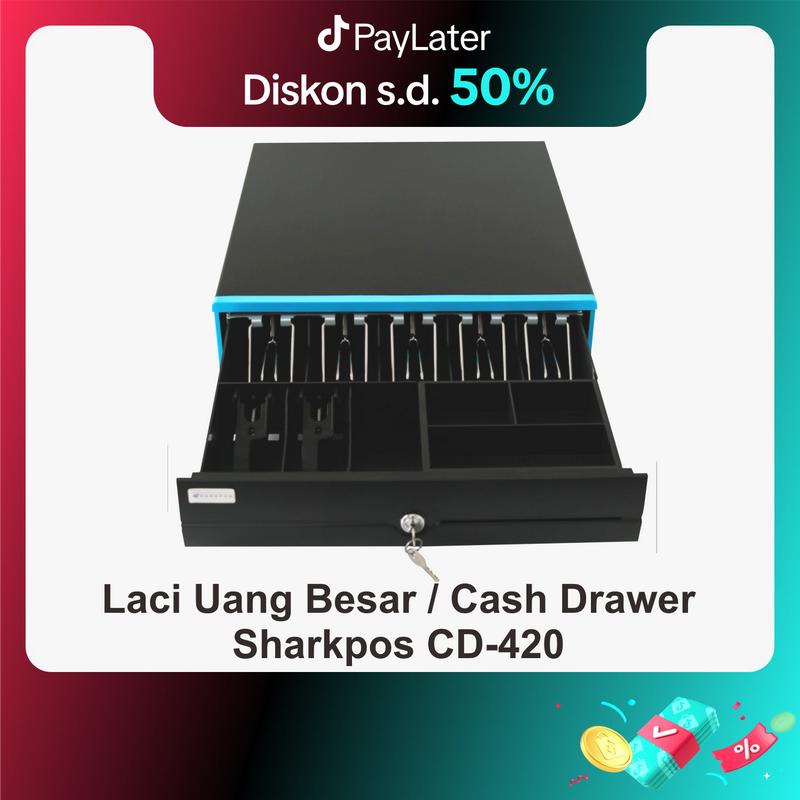 Cash Drawer Besar Sharkpos CD420 Laci Uang Kasir Support RJ 11 Box ...
