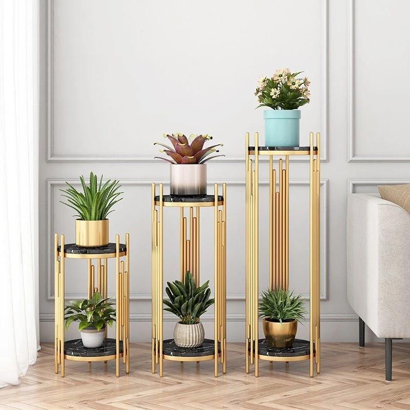 COD】Meja Sudut Standing Flower/Pola Marmer Meja Hias Standing Pot ...