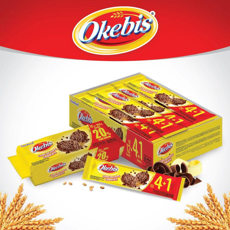 Okebis Chocochips Cookies Extra 48 (1 BANDED 6 PCS) - Shop | Tokopedia