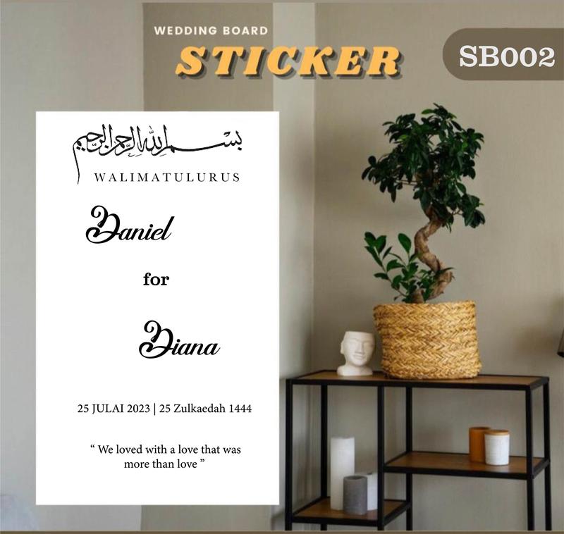 STICKER WELCOME BOARD WEDDING MURAH - TikTok Shop Malaysia