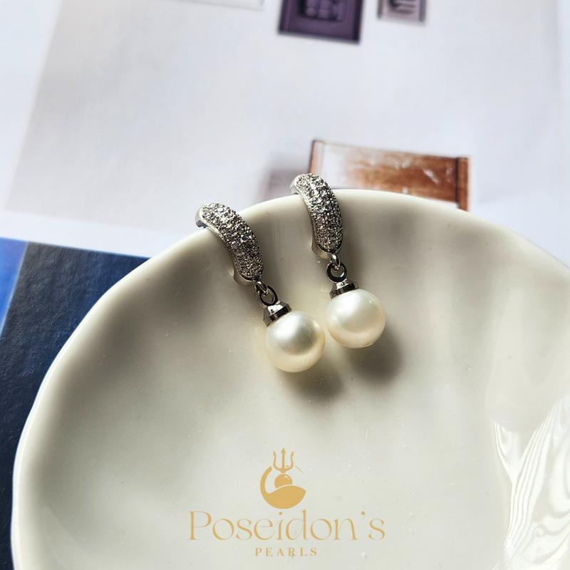 PPJ| SELENE Freshwater Pearls in Rhodium Plated with Zirconi - TikTok ...