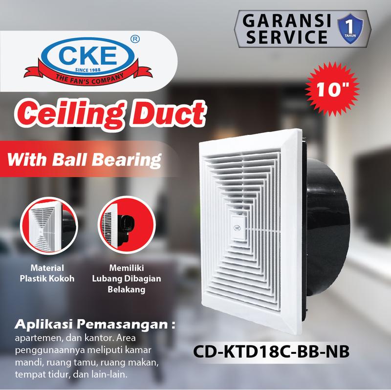 CKE Ceiling Duct CD-KTD18C-BB-NB 10 Inch Eksos Plafon Blower - Shop ...
