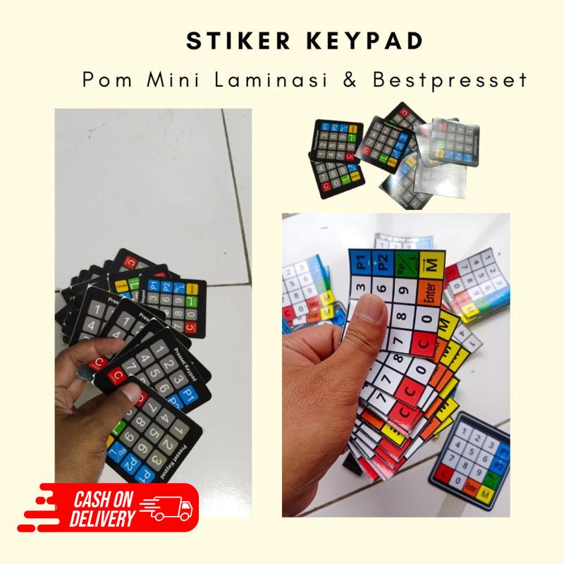 Stiker Keypad Pom Mini Pertamini Laminasi & Best Presset Ant - TikTok Shop