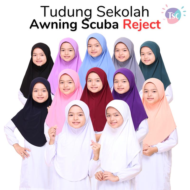 [FACTORY REJECT] Tudung Sekolah Awning Scuba by Tudung Si Comel ...