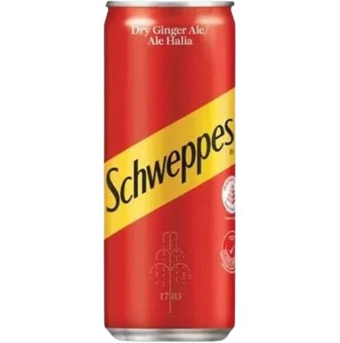 1CTN - Schweppes Dry Ginger Ale Can 320ML x 12. EXP: 08 MAY 2025 ...