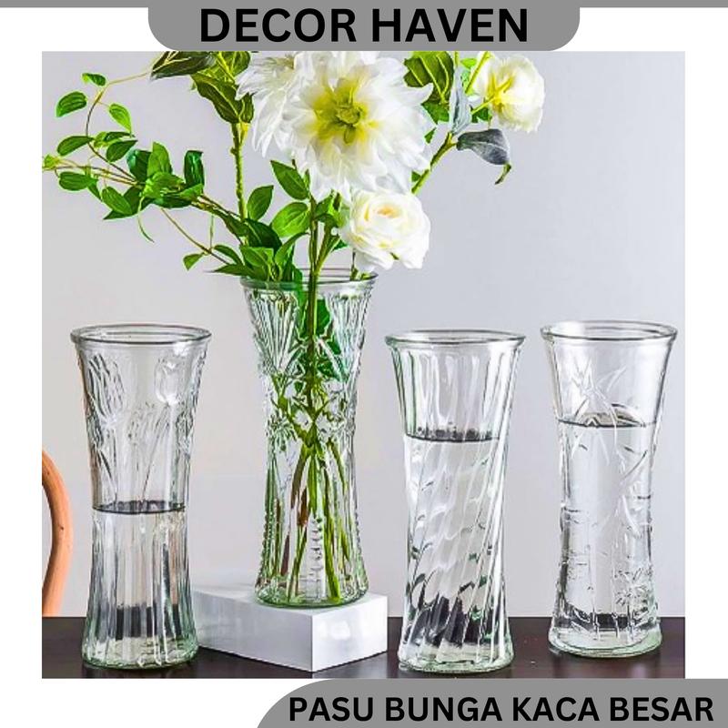 PASU BUNGA KACA HIASAN GUBAHAN BUNGA GLASS LARGE FLOWER VASE - TikTok ...