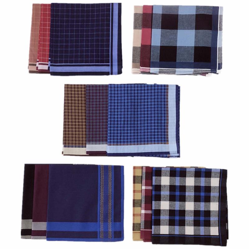 6Pcs Plaid Handkerchief Classic Men's Handkerchiefs Assorted - TikTok ...