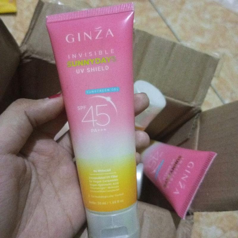 [50ML] GINZA Invisible Sunnydays UV Shield Sunscreen Gel SPF45 PA ...