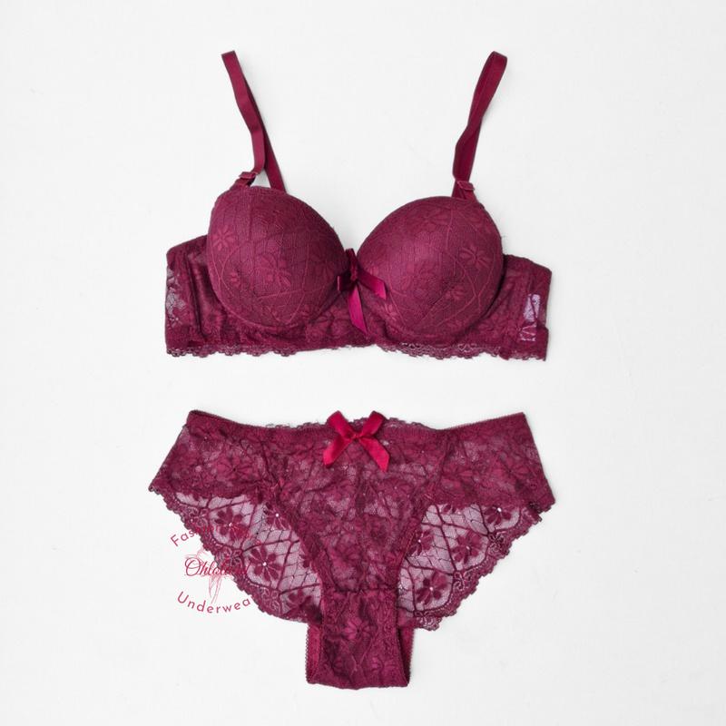 Set Bh Celana Dalam Wanita Busa Tebal Kawat Cup Kecil Setelan - Shop ...